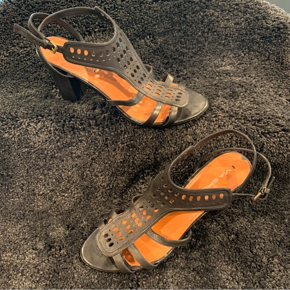 Via Spiga | Shoes | Via Spiga Strappy Ankle Leather Heeled Sandals ...